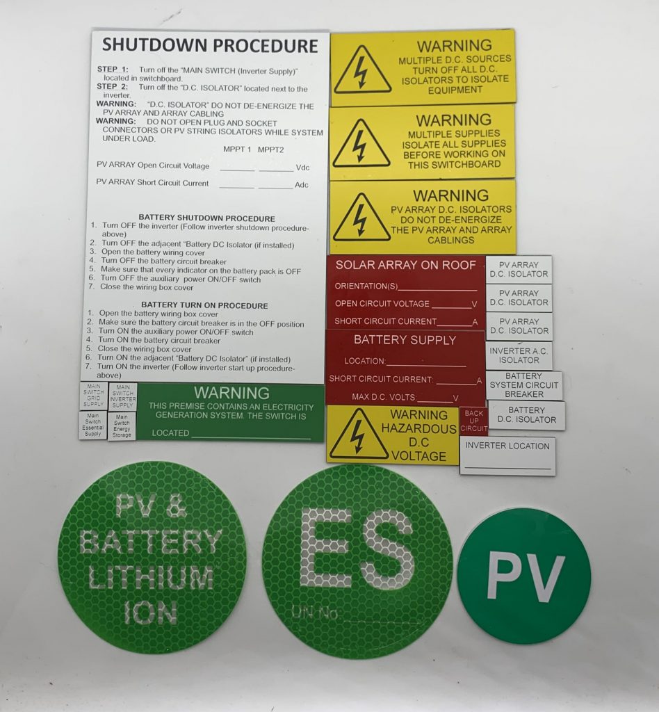 Solar Battery Label Kit 100 Pack – Make Your Mark Engraving