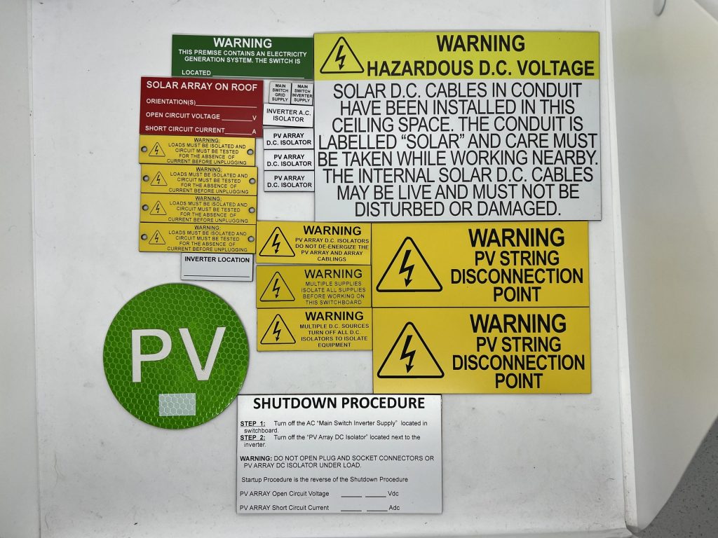 AS/NZS5033:2021 Solar Label Kit – Make Your Mark Engraving